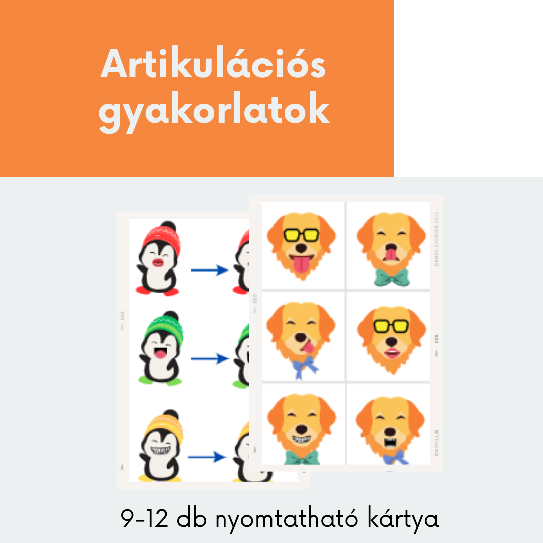 Artikulációs gyakorlókártyák – Fejlődjünk együtt!